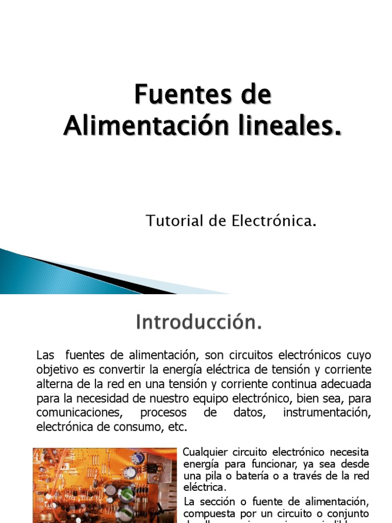 Las Fuentes de Alimentacion Lineales | PDF | Rectificador | Fuente de ...