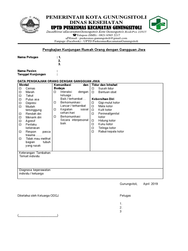 Format Pengkajian Keswa | PDF