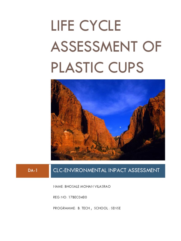 Life Cycle Assessment of Plastic Cups | PDF | Life Cycle Assessment | Waste
