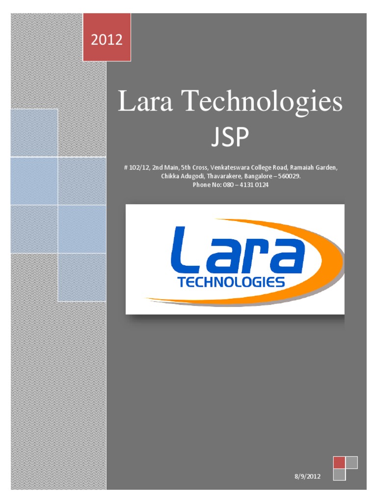 JSP Material | PDF | Java Servlet | Oracle Acquisitions JSP Material | PDF | Java Servlet | Oracle Acquisitions