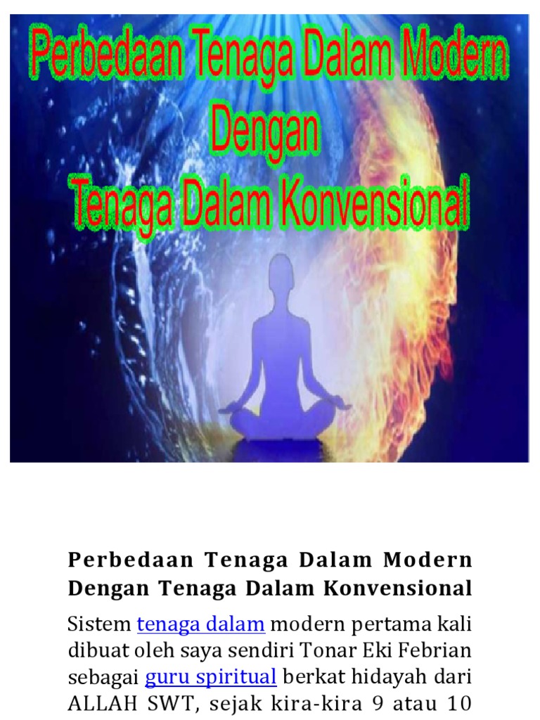 Perbedaan Tenaga Dalam Modern Dengan Tenaga Dalam Konvensional | PDF