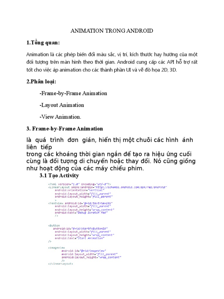 Animation Trong Android | PDF