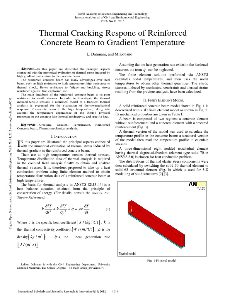 Thermal Cracking in Beams | PDF | Strength Of Materials | Thermal Expansion