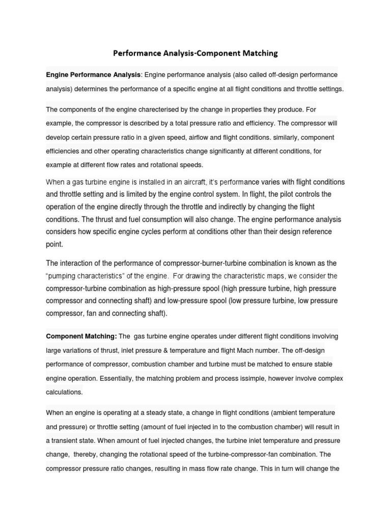 Engine Performance Analysis | PDF | Turbine | Engines