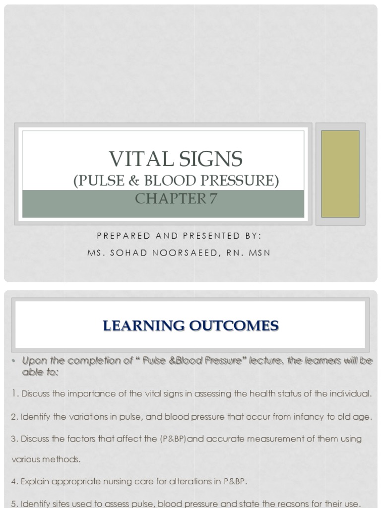 Understanding Vital Signs: An In-Depth Exploration of Pulse and Blood ...