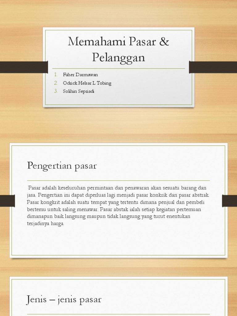 Memahami Pasar & Pelanggan | PDF | Hukum
