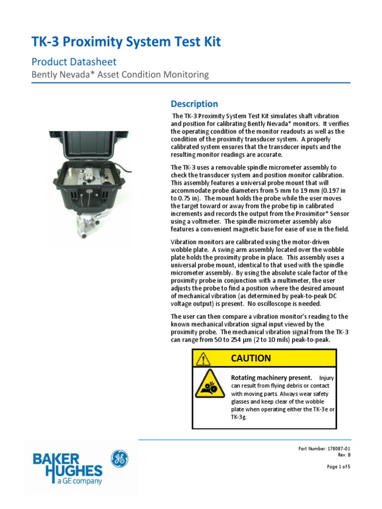 TK-3 Proximity System Test Kit: Product Datasheet | PDF | Equipment ...