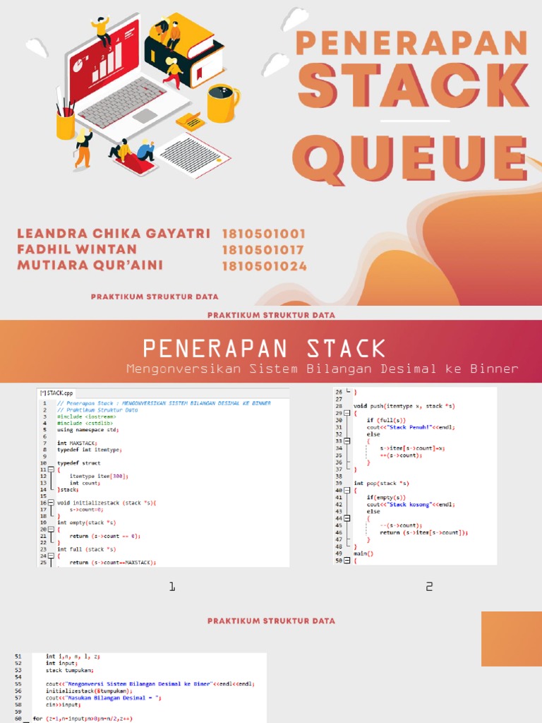 Penerapan Stack Konversi Bilangan Biner Ke Desimal | PDF