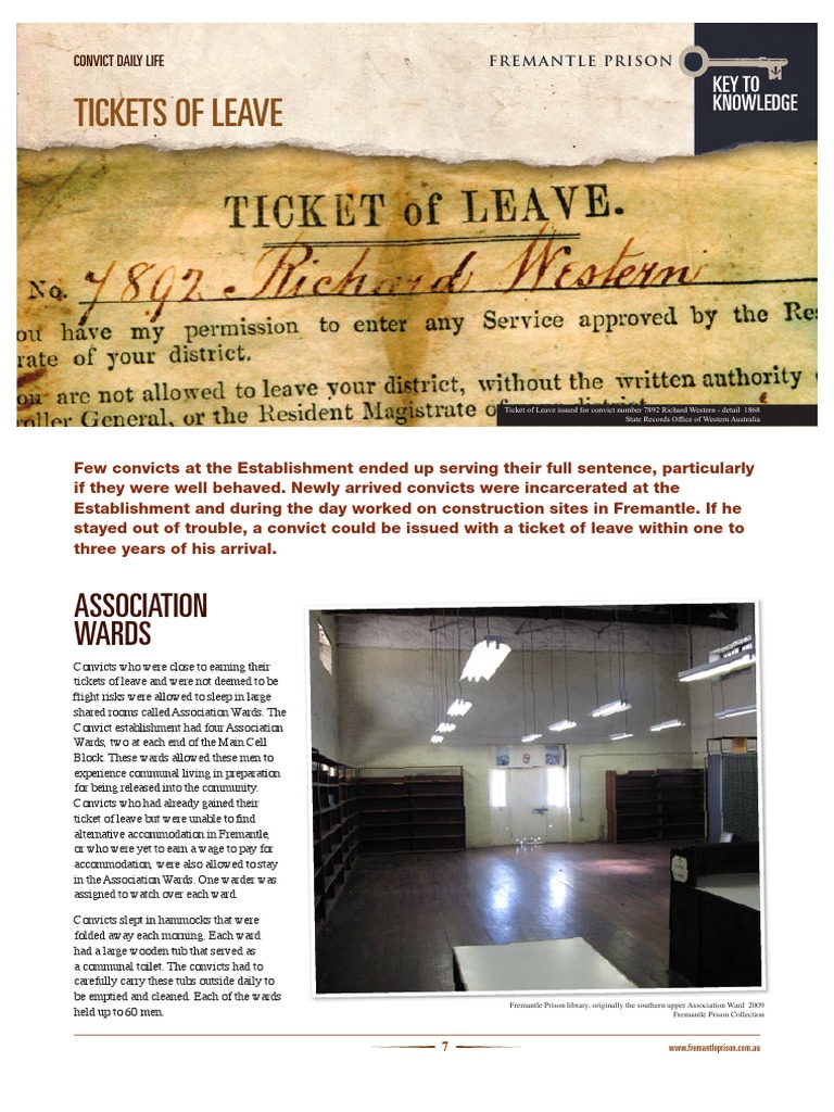 Ticket of Leave | PDF | Imprisonment And Detention | Prison
