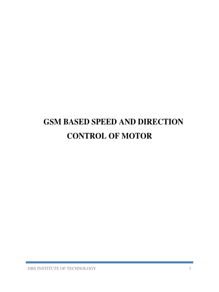 GSM Motor Speed Control System | PDF | Transformer | Rectifier