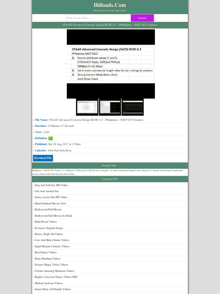 Staad Advanced Concrete Design RCDC 63 Philippines
