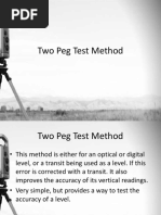 Two Peg Test | PDF | Metre | Surveying