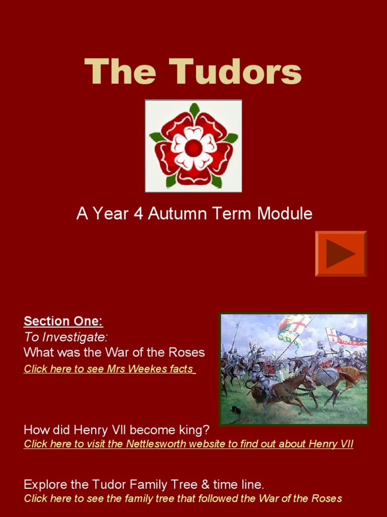The Tudors: A Year 4 Autumn Term Module | PDF | House Of Tudor ...