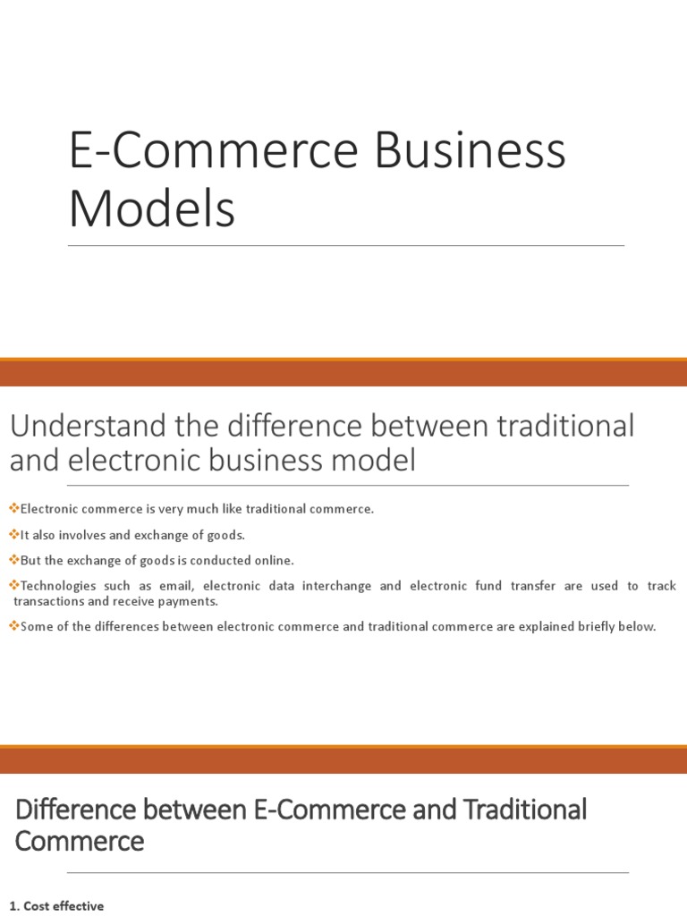 E-Commerce Business Models | PDF | Electronic Business | E Commerce