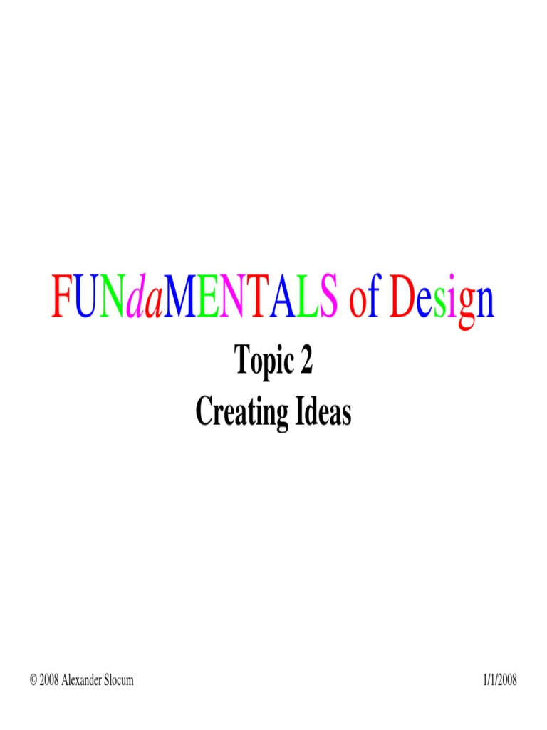 Slocum, Alex Fundamentals of Design Mit PDF | PDF | Scientific Method ...