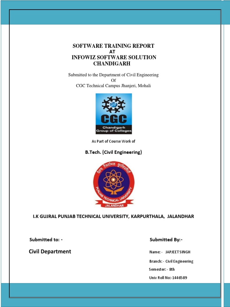 Submitted To The Department of Civil Engineering of CGC Technical ...