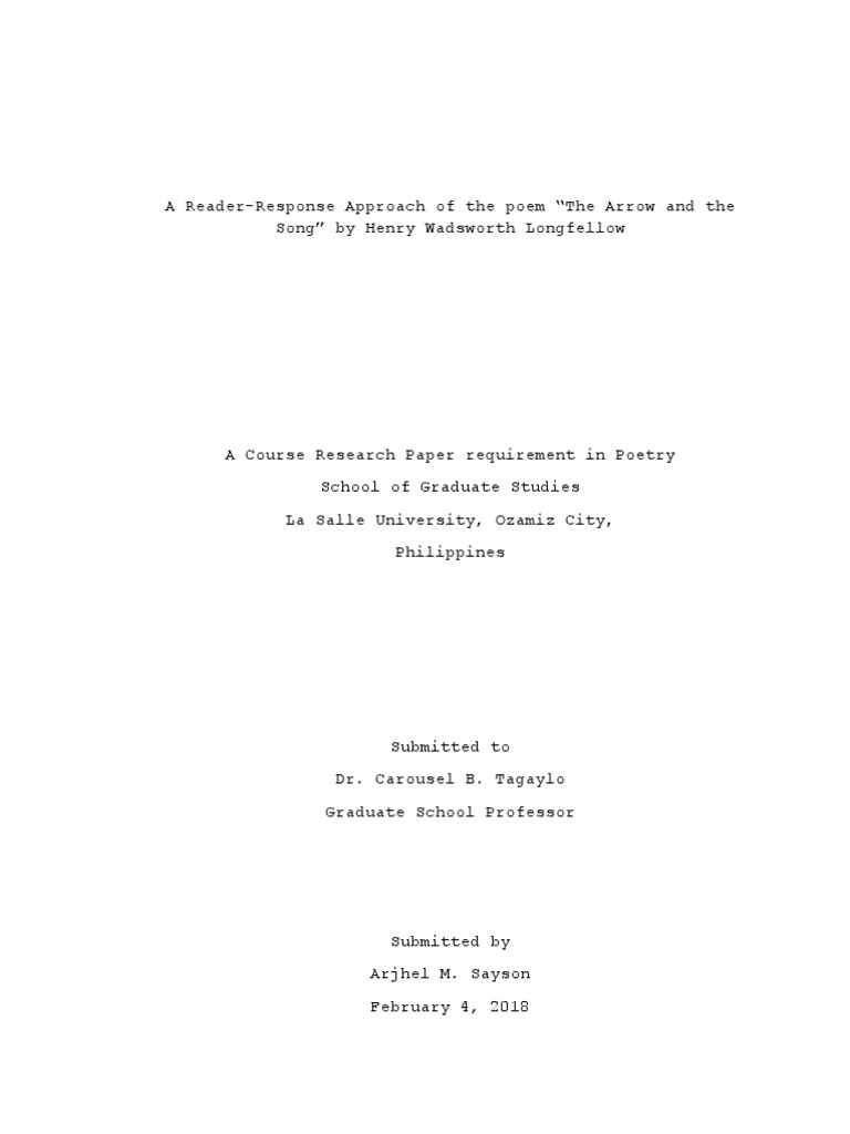 The Ripple Effect of Words: An analysis of Henry Wadsworth Longfellow's ...