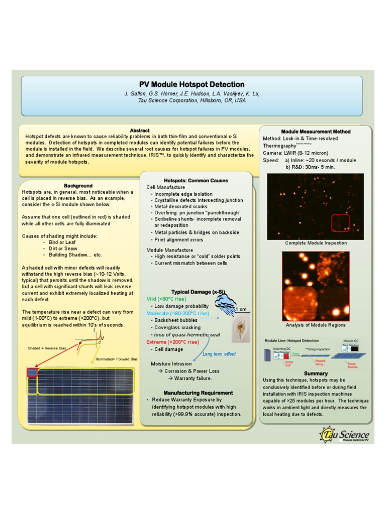 Pv Module Hotspot Detection Pdf Solar Panel Infrared