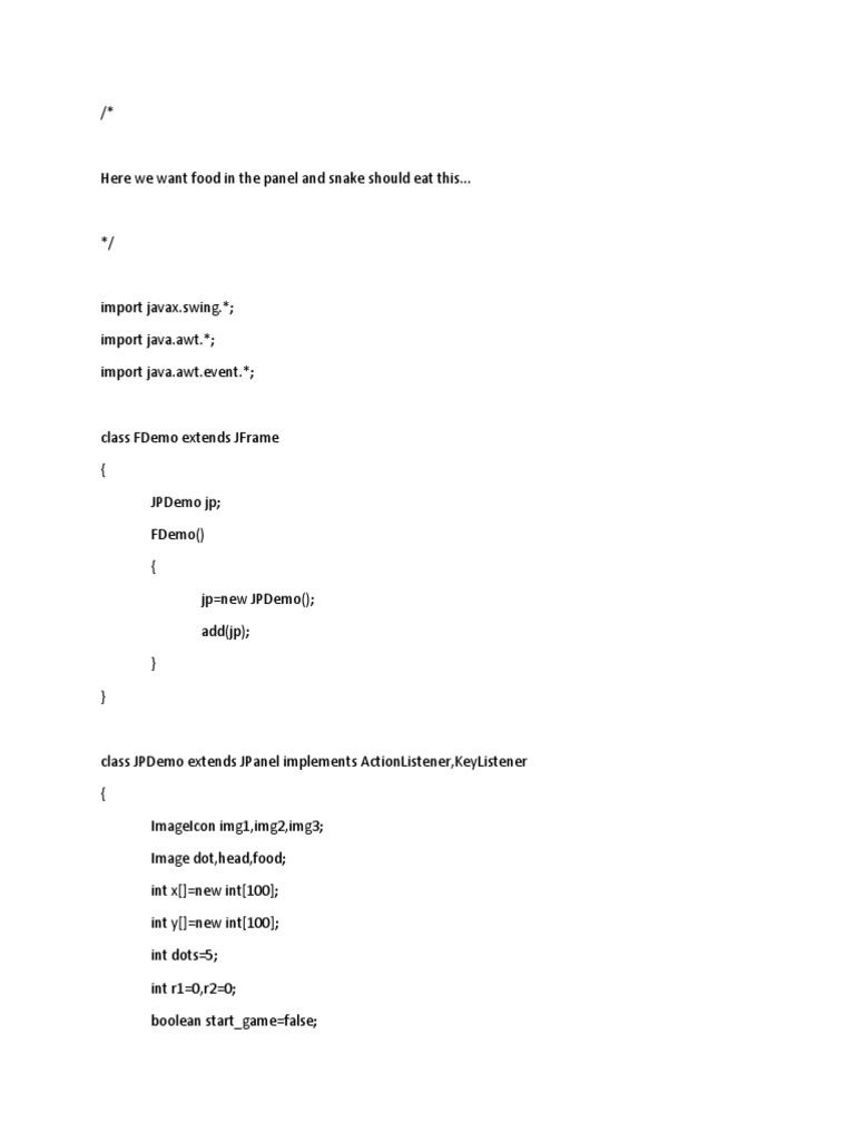 Snake Game | PDF | Computer Programming | Software Engineering