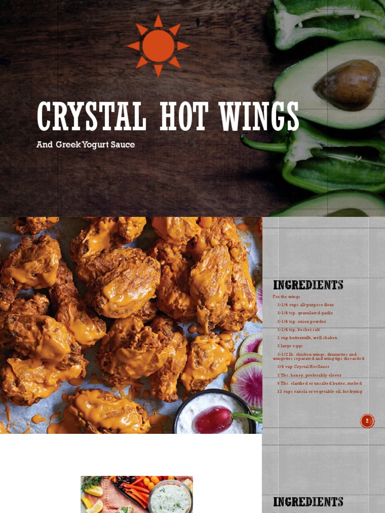 Crystal Hot Wings: and Greek Yogurt Sauce | PDF