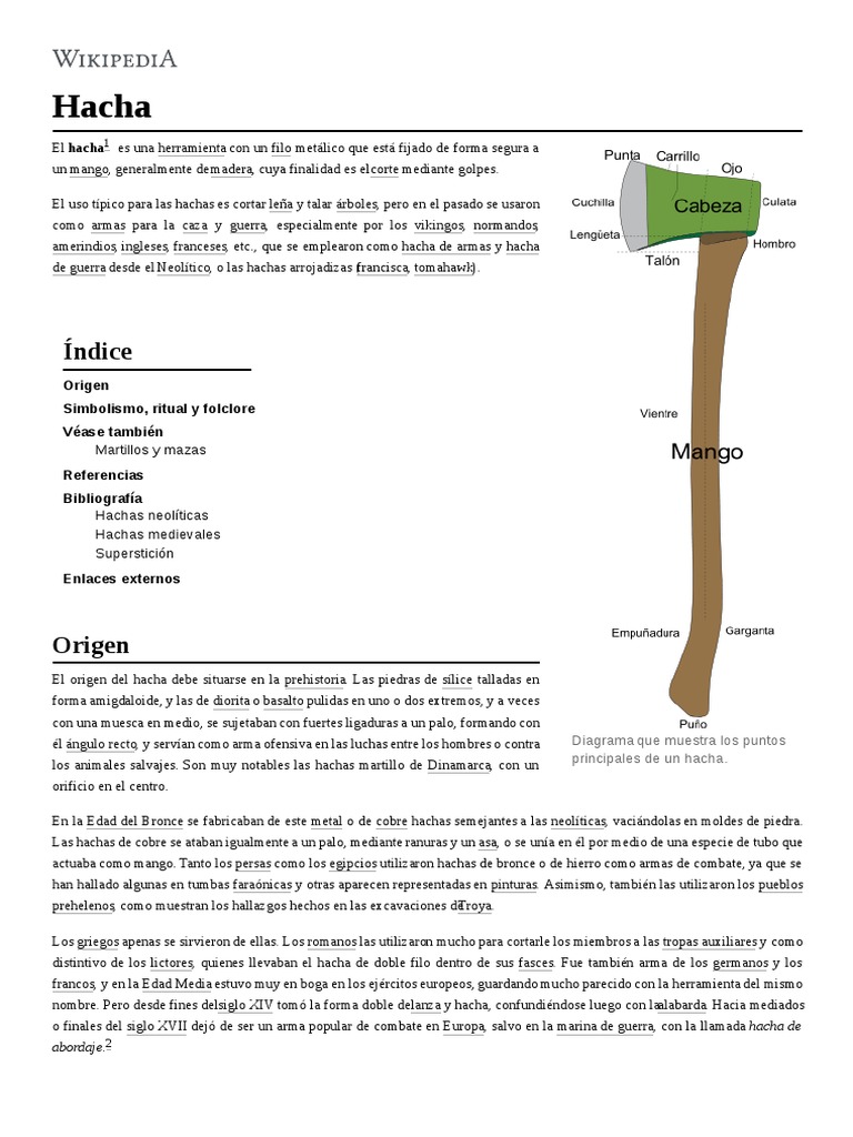 Hacha | Descargar gratis PDF | Hacha | Herramientas de corte