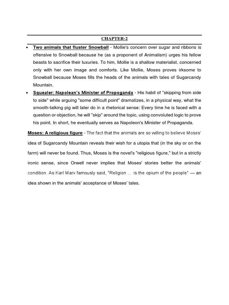 Two Animals That Fluster Snowball: Chapter-2 | PDF