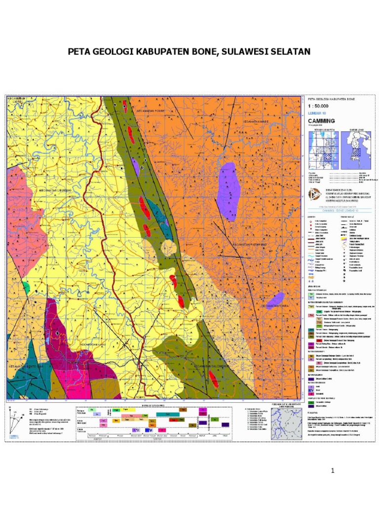 Peta Geologi Kabupaten Bone | PDF | Sains & Matematika