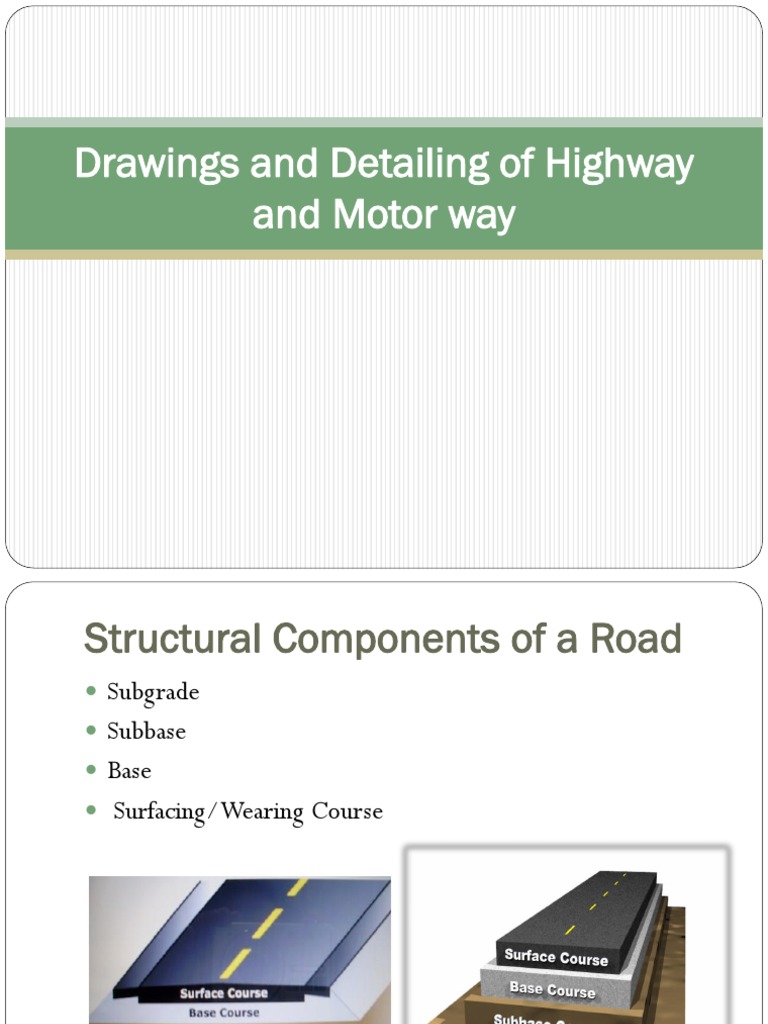Highway and Road Structural Drawings | PDF | Road | Road Surface