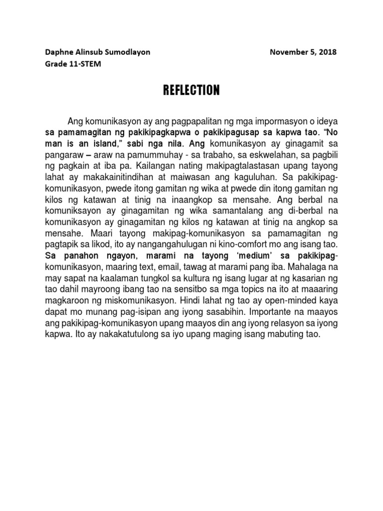 Reflection Fil | PDF