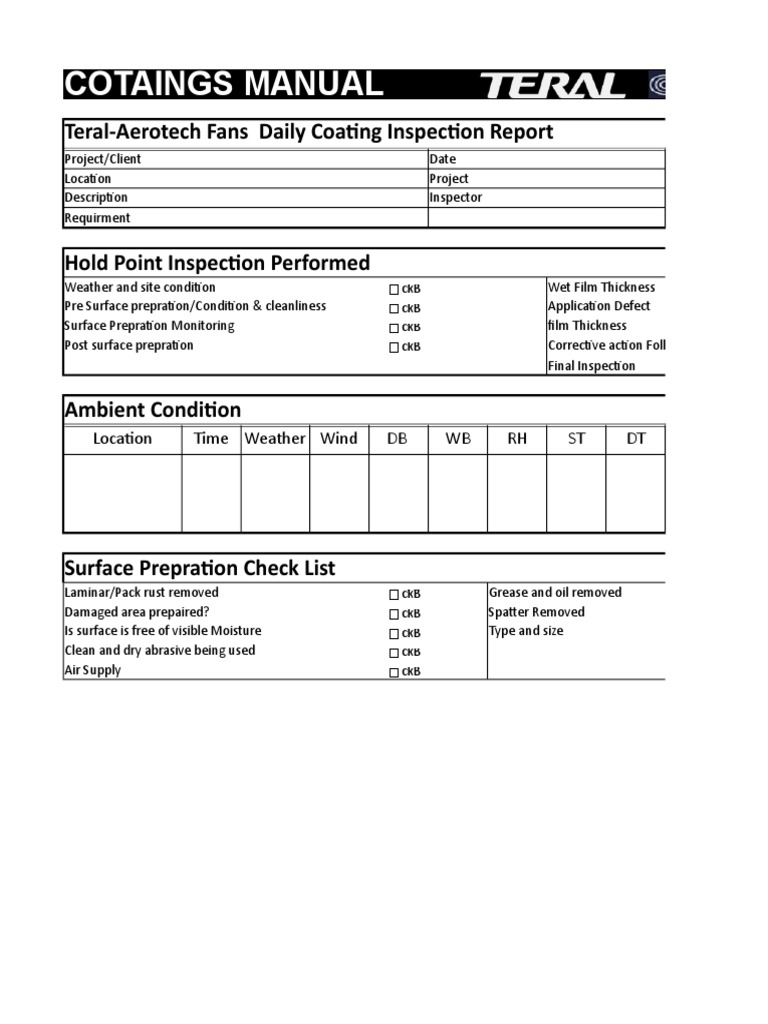 TAF QC 008 Coating Manual | PDF | Paint | Industrial Processes