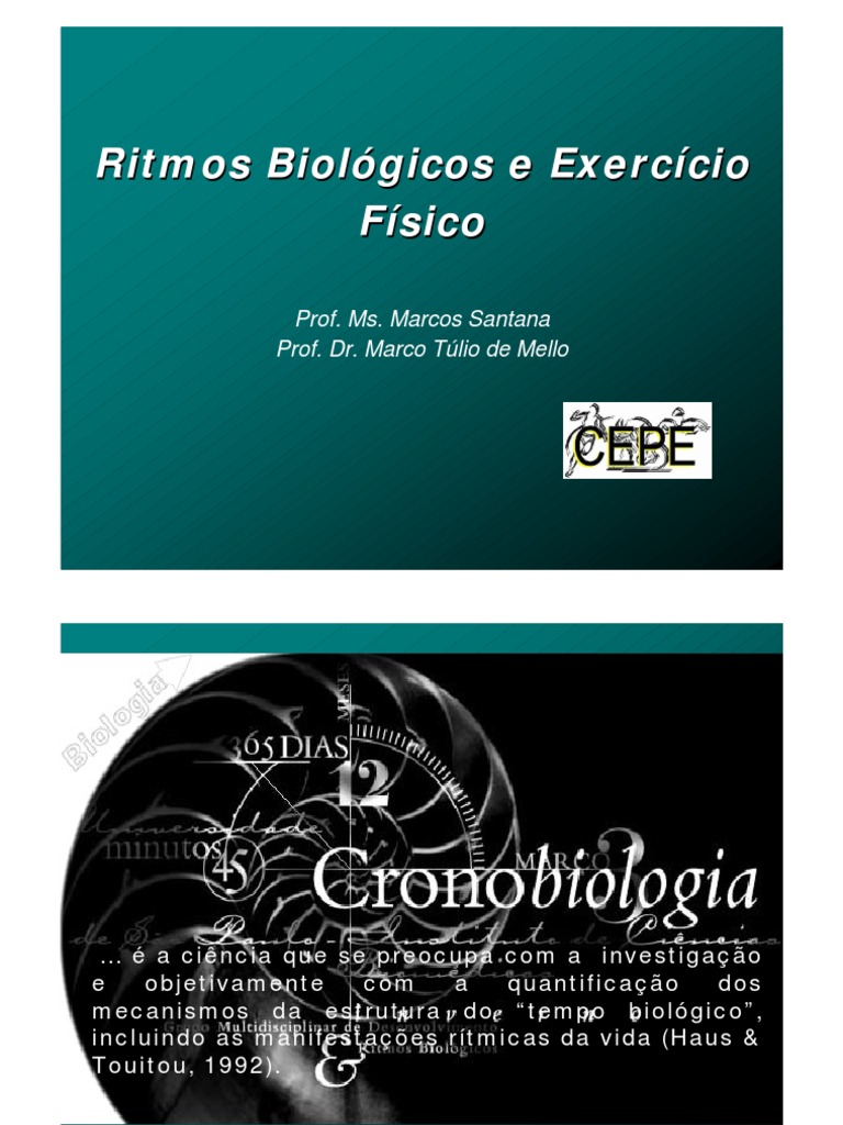 Aula - Ritmos Biologicos - Marcelo - MECI | PDF | Ritmo Circadiano | Tempo