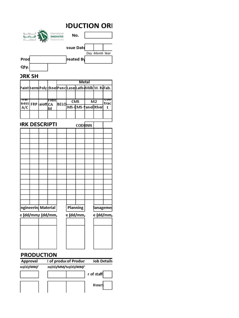 Production order details | PDF