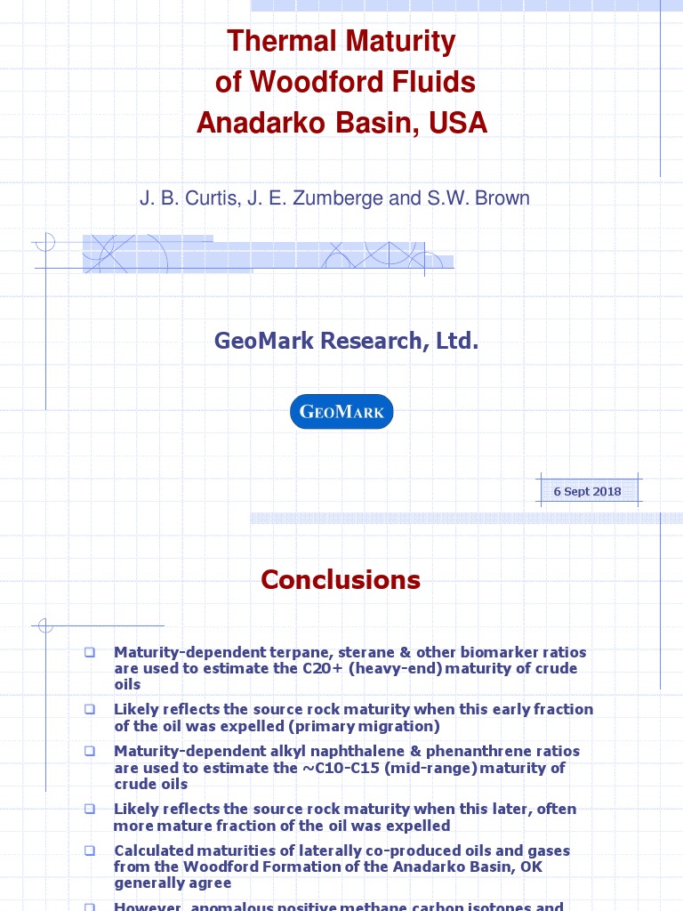 Assessing Thermal Maturity of Crude Oils from the Woodford Formation ...