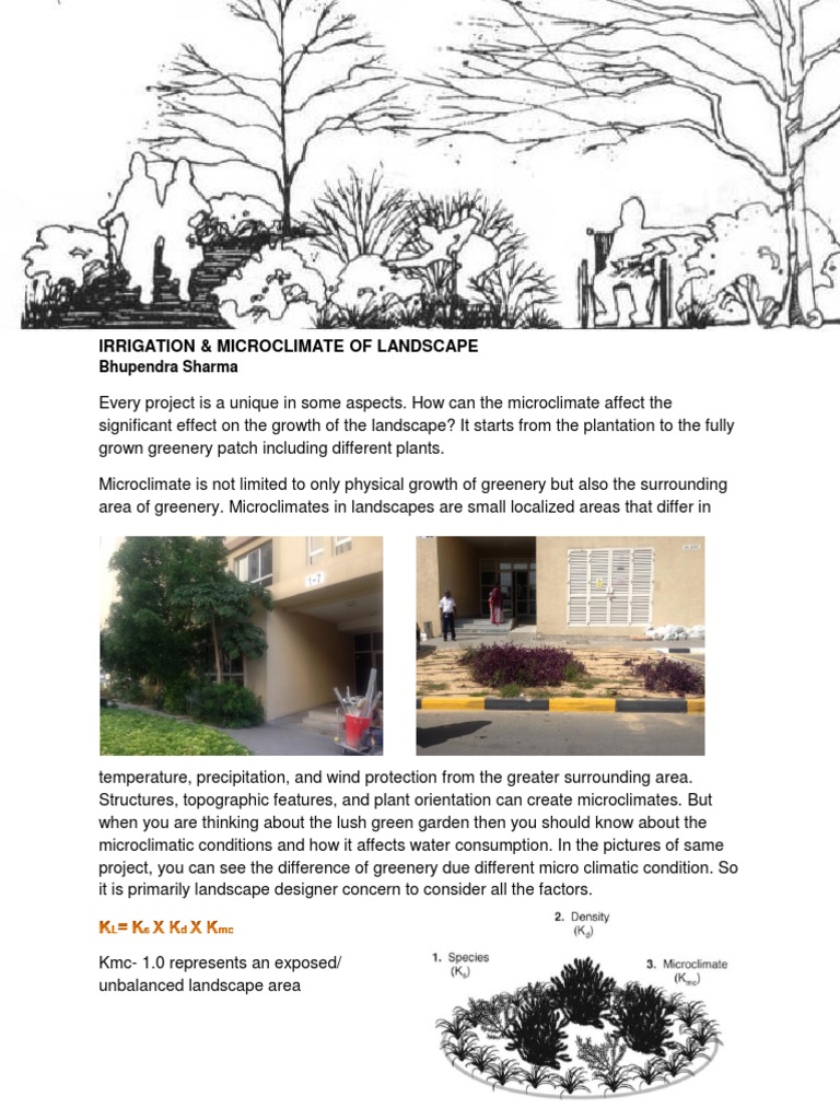 Irrigation & Microclimate of Landscape | PDF
