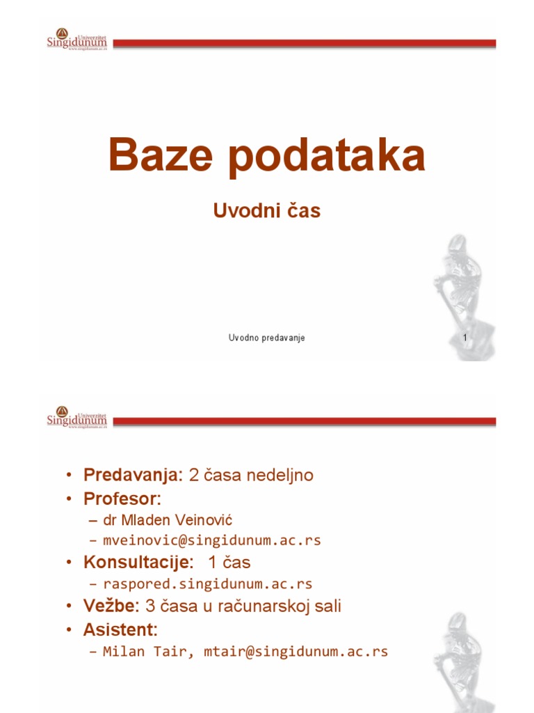 Kurs Baze Podataka | PDF