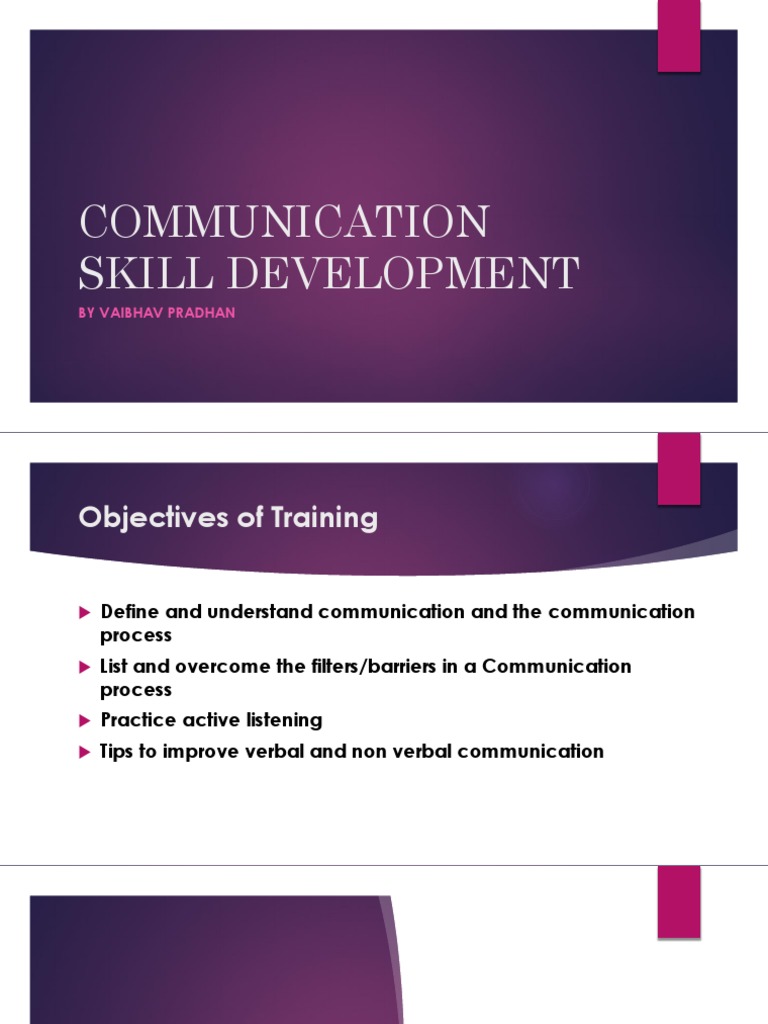 Communication Skill Development | PDF