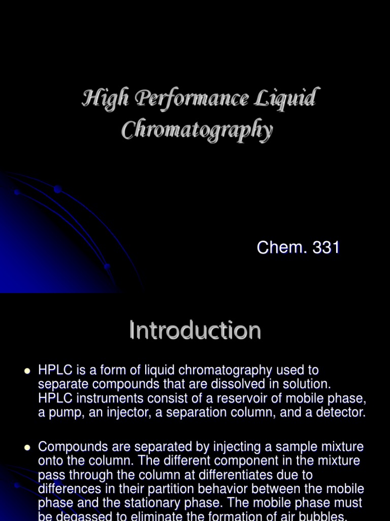High Performance Liquid Chromatography | PDF | High Performance Liquid ...