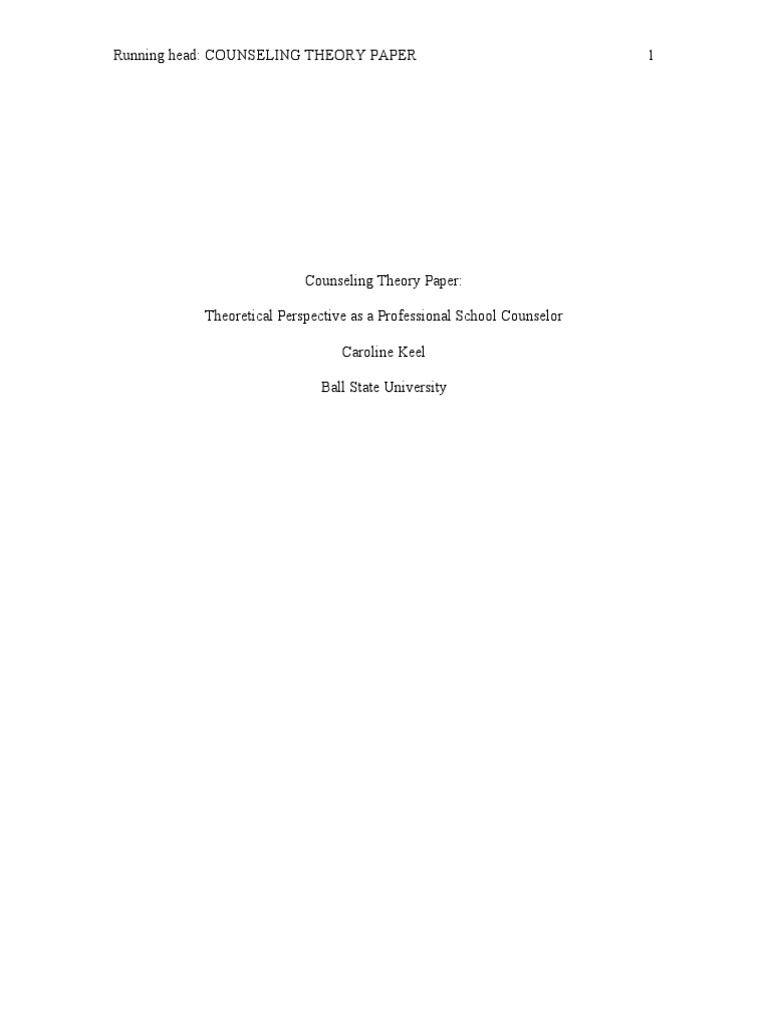Counseling Theory Paper | PDF | Rational Emotive Behavior Therapy ...