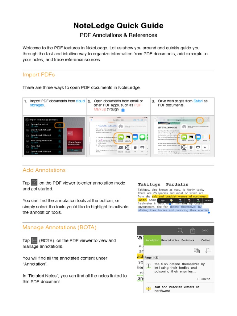 Quick Guide - PDF Annotation & References PDF | PDF