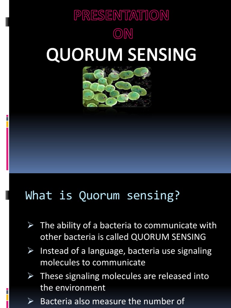 Quorum-Sensing.pptx | Microorganism | Bacteria