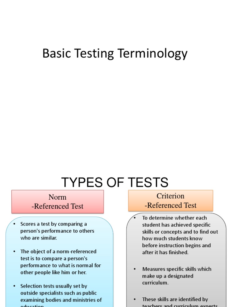 Basic Testing Terminology | PDF | Test (Assessment) | Educational ...