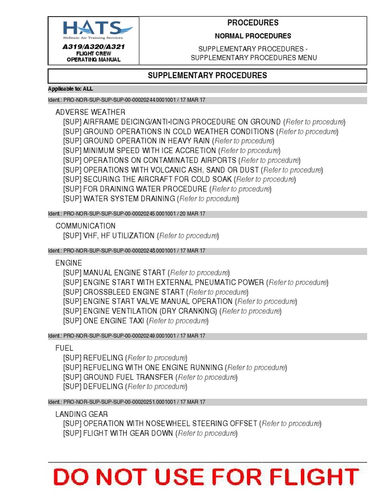 Hats A320 QRH | Download Free PDF | Aerospace | Aerospace Engineering
