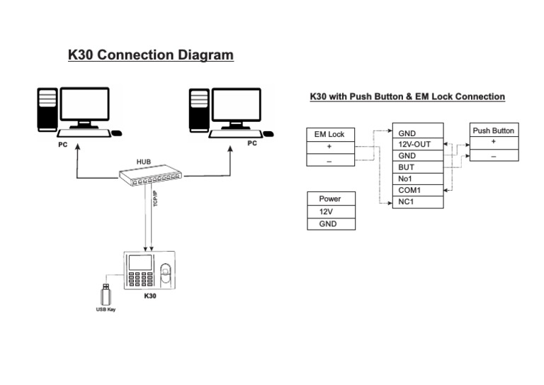 K30 EM Lock Connection Diagram | PDF