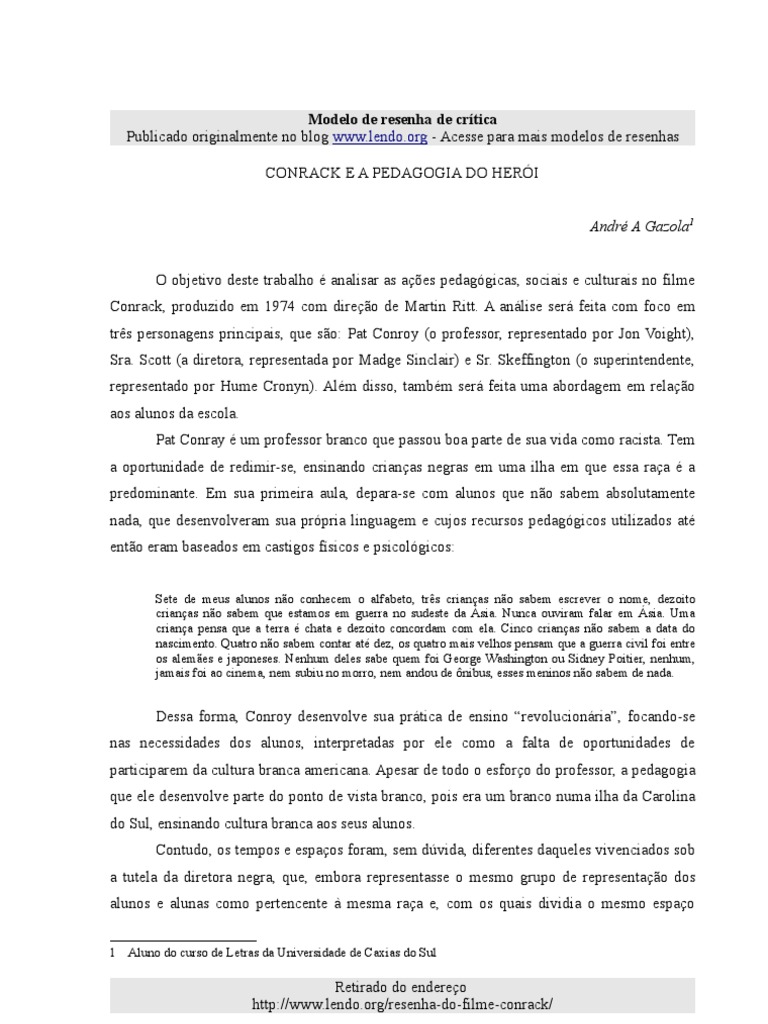 Modelo Resenha de Filme