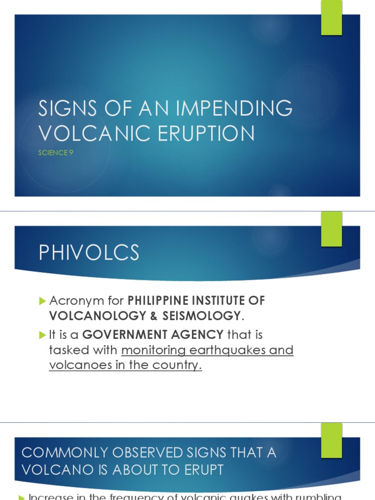 Signs of Impending Volcanic Eruption | PDF | Volcanology | Volcano
