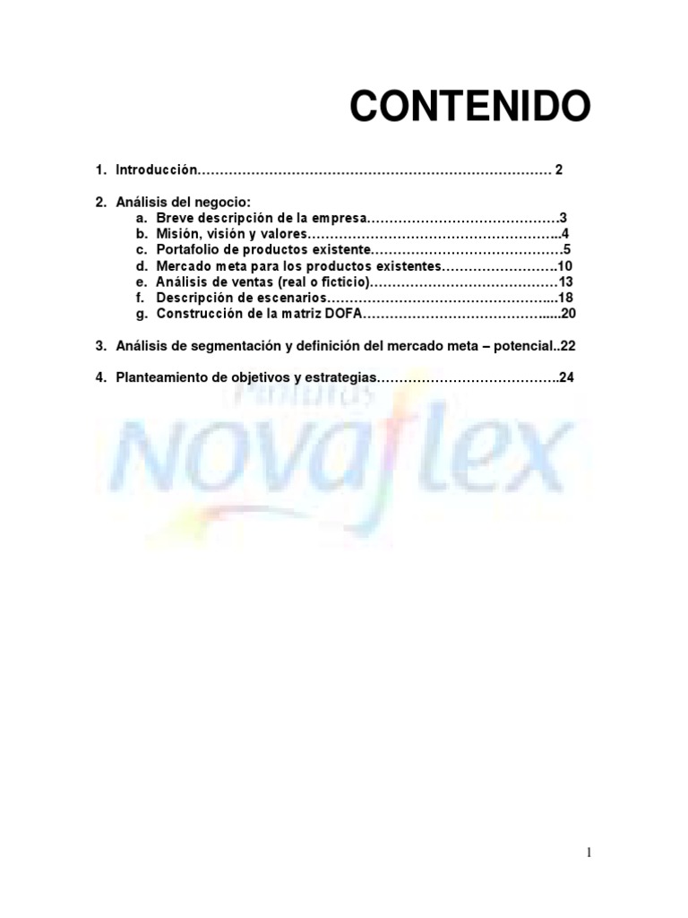 Definitivo Plan de Mercadeo Novaflex | PDF | Pintar | Marca
