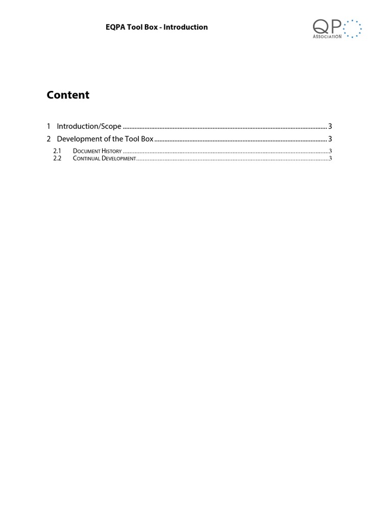 EQPA Tool Box Introduction | PDF | Business