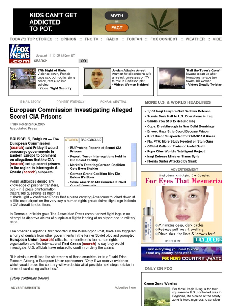 Eu Investigate Secret CIA Prisons | PDF | Black Site | Central ...