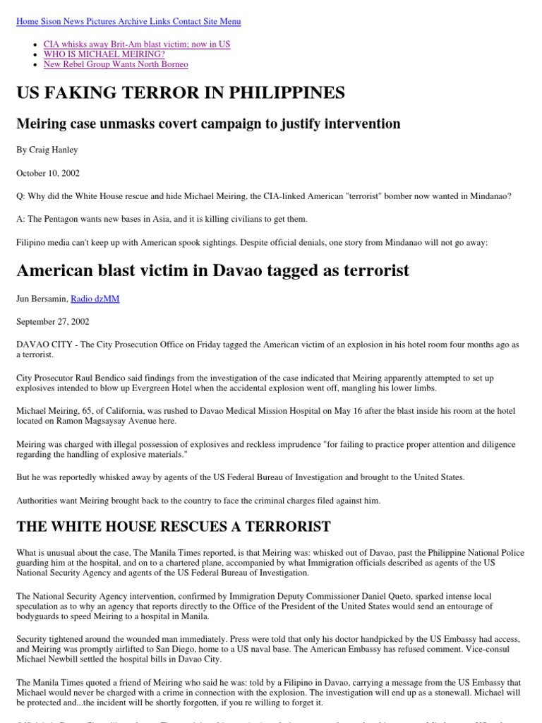 CIA's Role in Michael Meiring's Case | PDF | Philippines | National ...