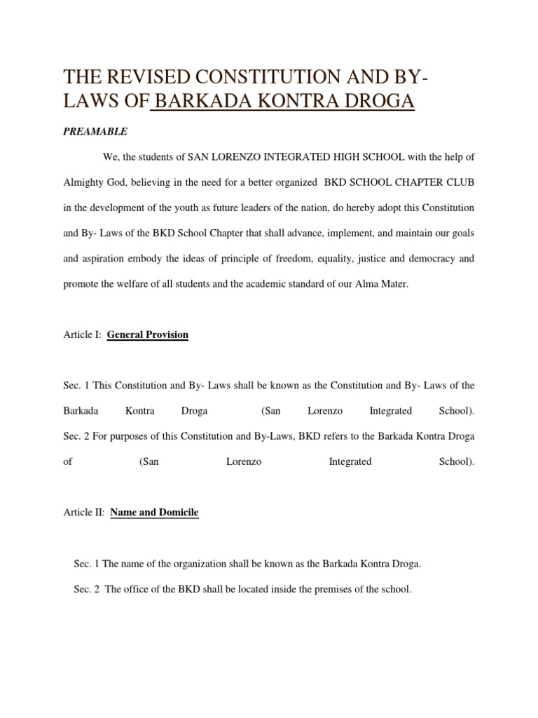 By Laws | PDF | Presidents Of The United States | American Government